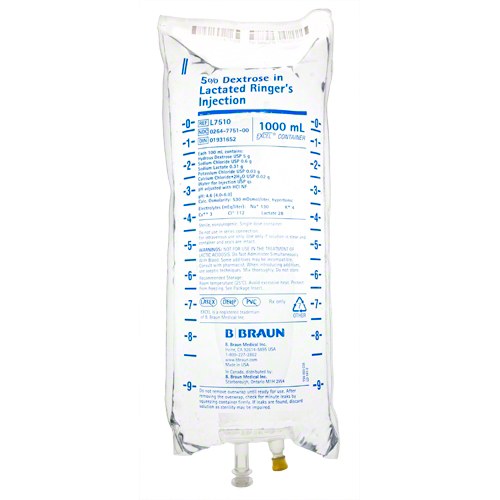 5% Dextrose in Lactated Ringer's Injection, 1000 mL